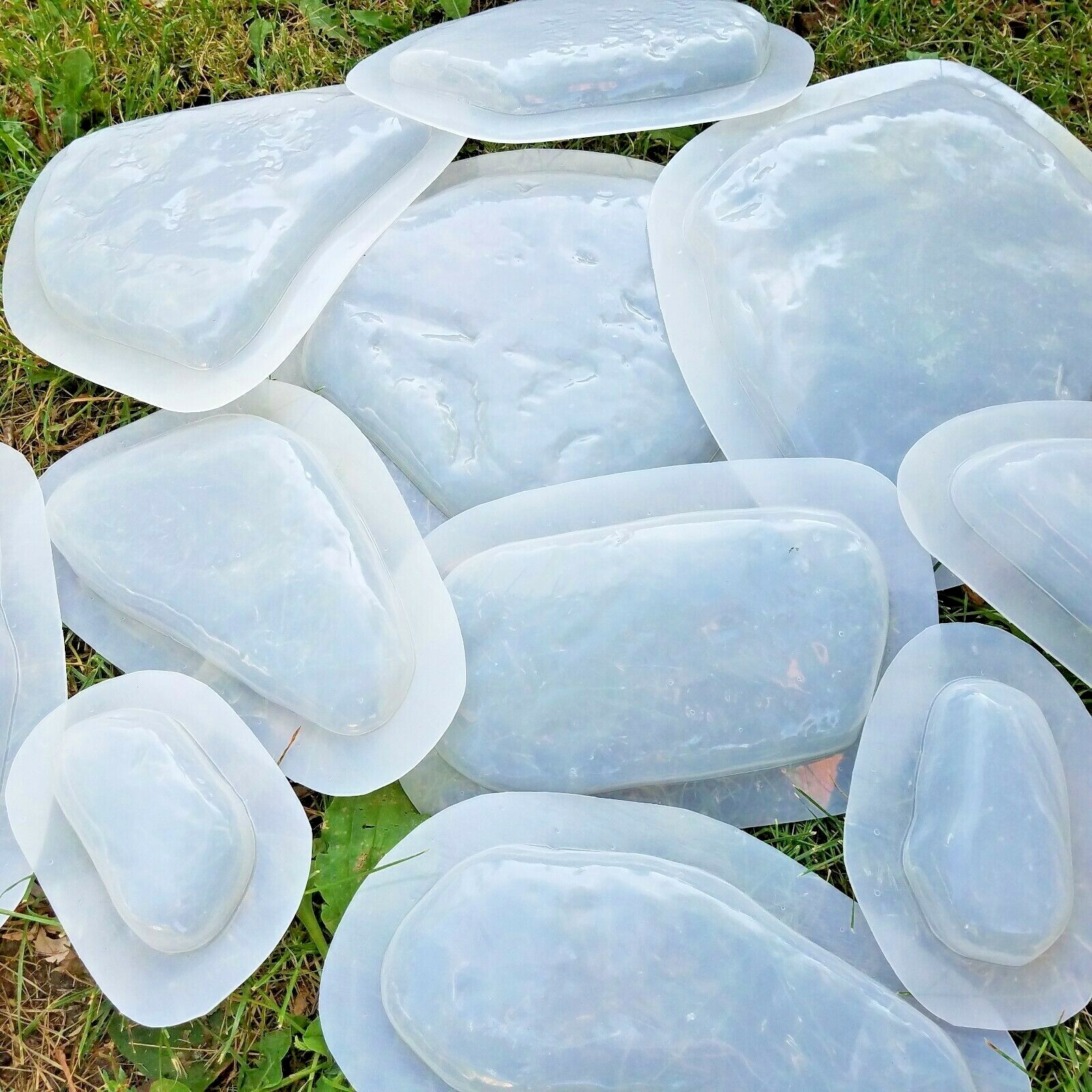 Rock facing concrete molds wall veneer flagstone moulds set 12 cast ...