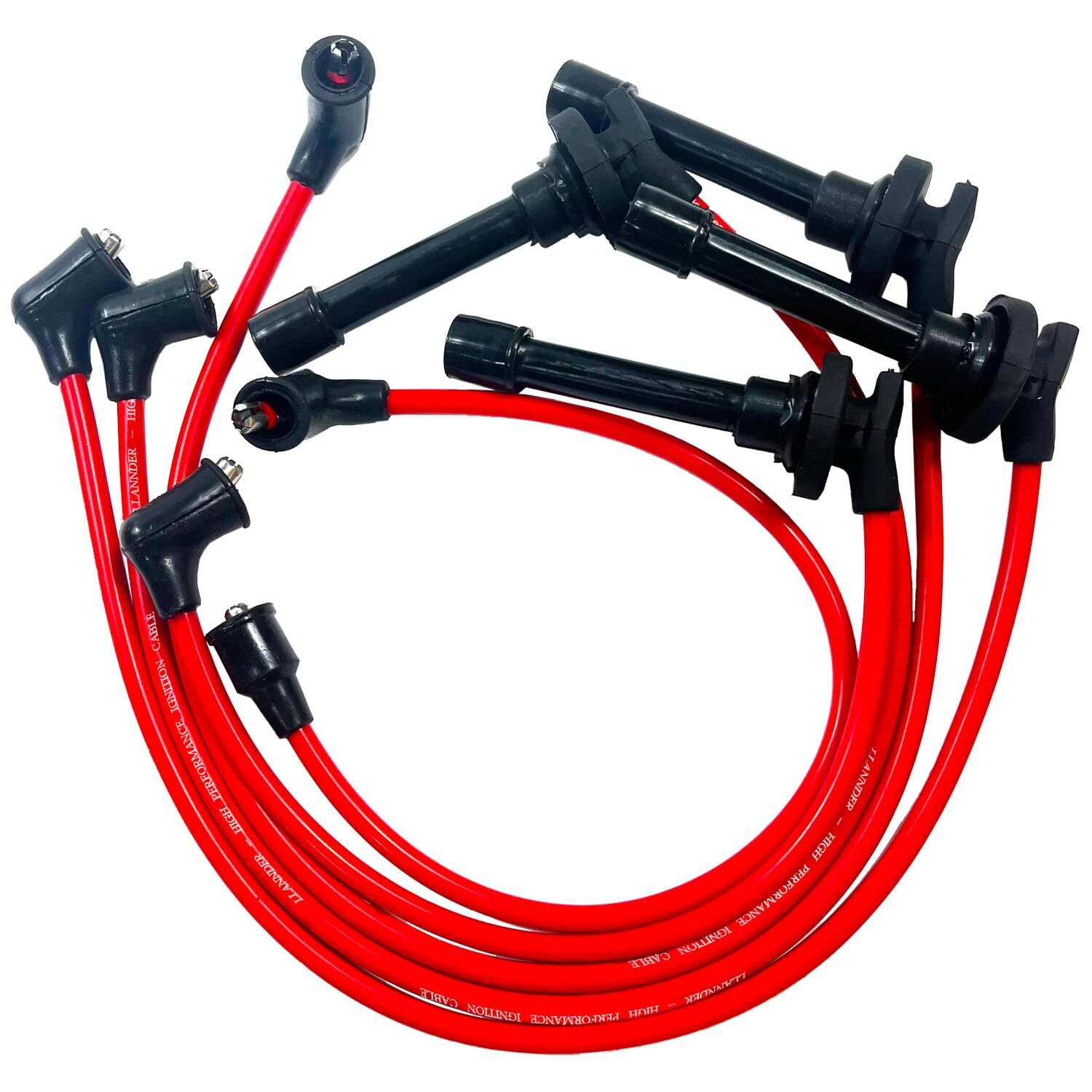 RED SPARK PLUG WIRE SET of 5 FOR 1992-2000 Honda Civic 1994-2002 Honda ...