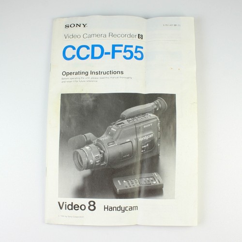 Sony Video 8 Camera Recorder CCD-F55 - Handycam - Instruction Manual | eBay