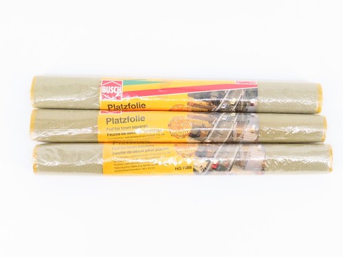 LOT of 3 HO Scale Busch 7088 Flexible Cobblestone Town Square Pavement ...