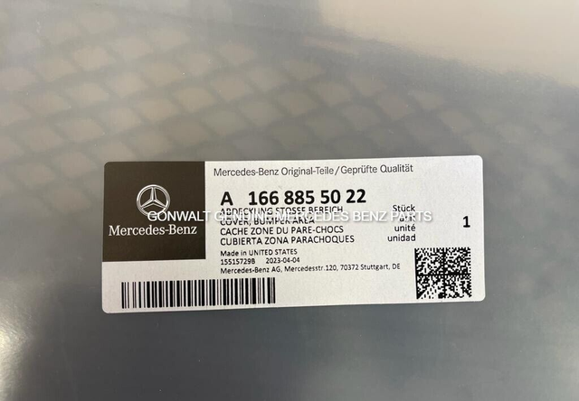 Genuine Mercedes-Benz Front Bumper Lower Grille OE 1668855022 for sale ...