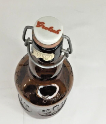 Grolsch Amber Brown, Beer Bottle with Porcelain Swing Top Lid Old ...