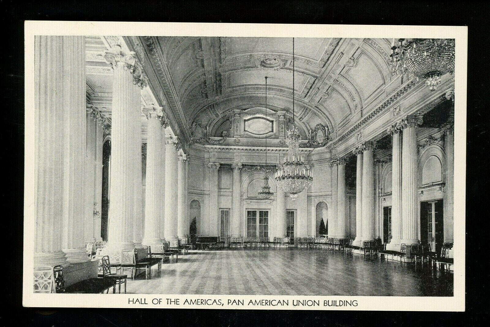 Washington DC postcard Pan American Union Building Hall of Americas ...