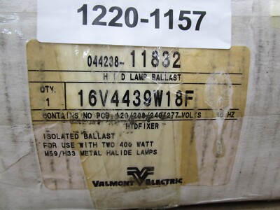 Valmont 16V4439W18F Ballast Replacement Kit M59 H33 Lamp 120/208/240 ...