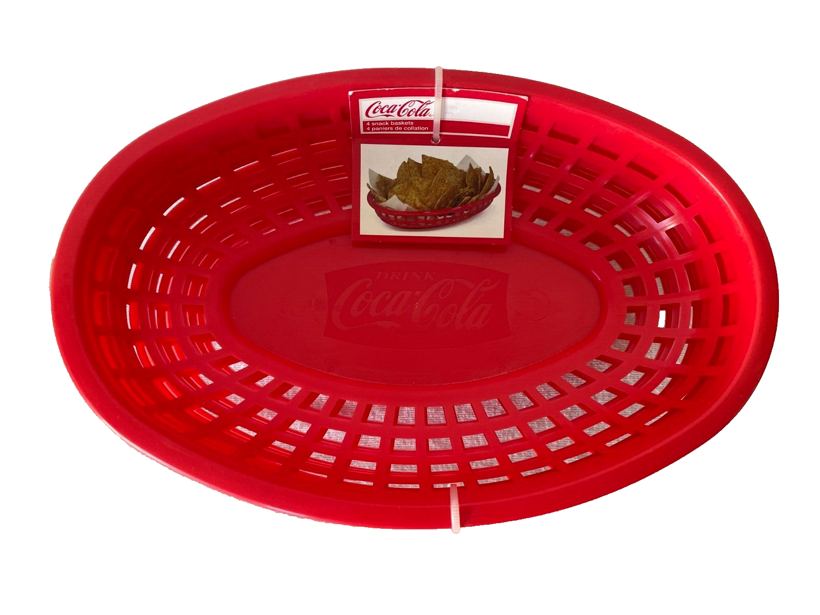 TableCraft Coca-Cola / Coke Food & Snack Red Serving Basket - Set of 4 ...