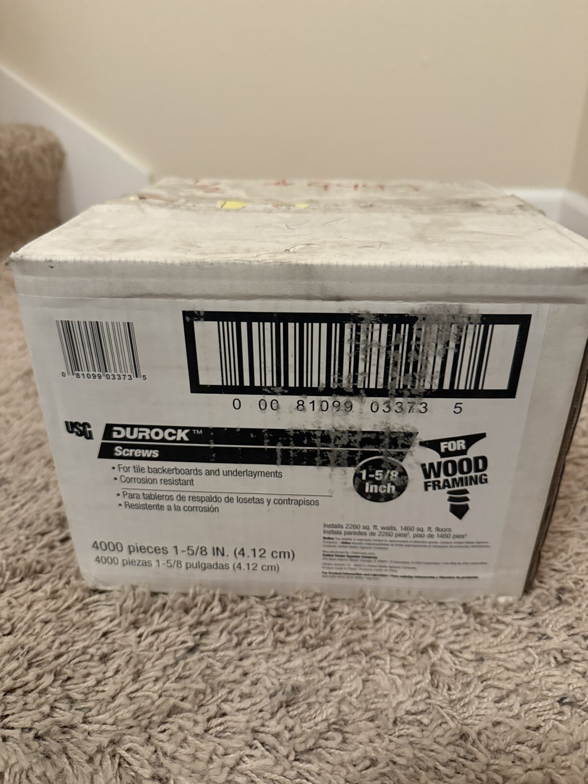 Durock Screws 1-5/8 IN. 4000 Count. For Tile Backer board ...