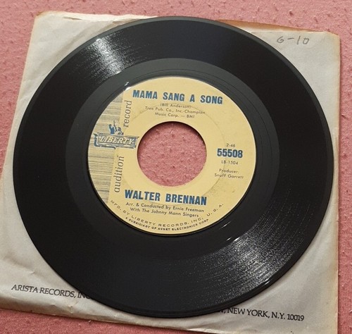 Walter Brennan promo 45 Mama Sang A Song / Who Will Take Gramma Liberty ...