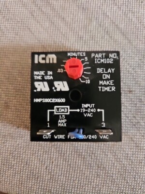 Genuine ICM ICM102 Furnace Timer Adjustable Made in USA | eBay