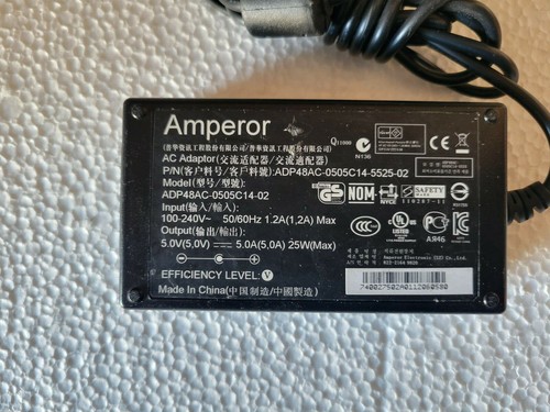 Adapter 5V 5A 25W AMPEROR ADP48AC-0505C14-5525-03 ADP48AC-0505C14-03 ...