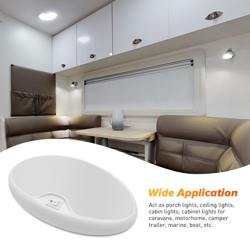 2PCS 6" 12V LED Ceiling Light Pancake Dome Lamp RV Camper Trailer Under ...