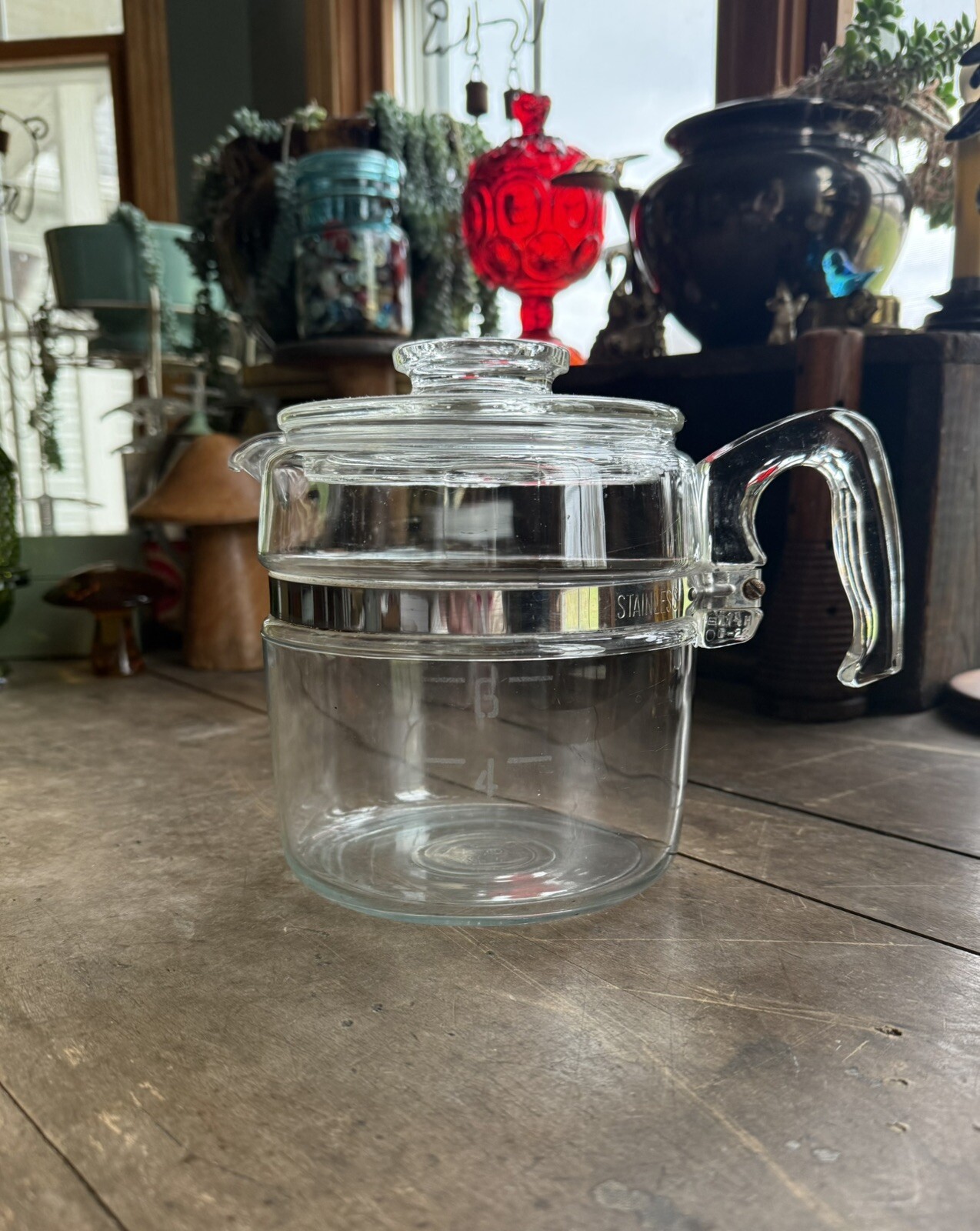 VINTAGE PYREX 6 CUP GLASS COFFEE POT FOR PARTS LID & POT ONLY 7756 | eBay