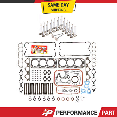 Full Gasket Set Intake Exhaust Valves Fit 94-96 Mitsubishi Montero 3.5L ...