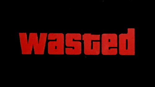 Wasted GTA style RED vinyl decal for car windows weatherproof 1.5 x 6.5 ...
