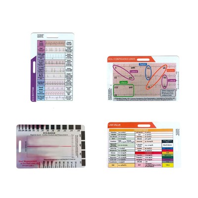 Waterproof Plastic ECG Card For Quick Reference Anytime Rich In ...