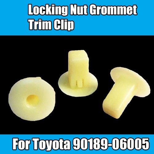 10x Clips For Toyota Locking Nut Grommet Trim Clip White Plastic Q086 ...