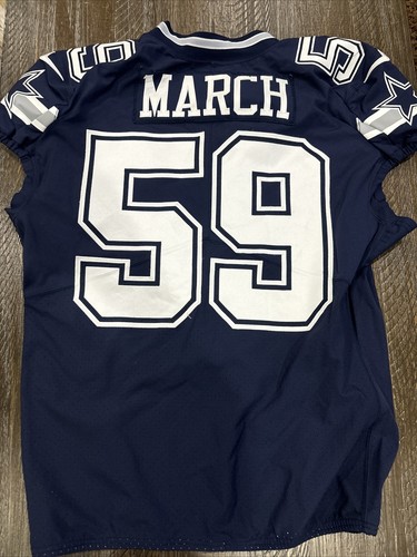 Justin March Lillard Dallas Cowboys Game Used Worn Jersey Blue Away #59 ...