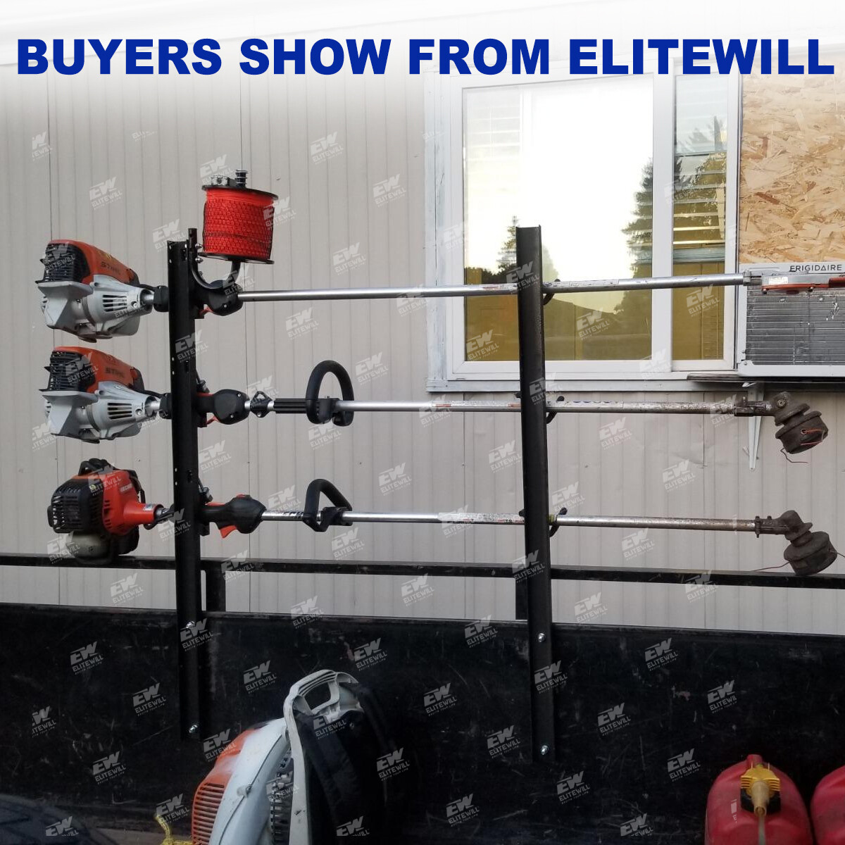 ELITEWILL 3 Place Weedeater Rack & 2 Place Backpack Blower Rack for ...