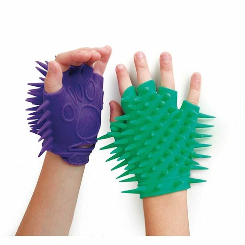 Hyper Flex SPIKY GLOVE Special Needs Fidget Hand Therapy Autism Sensory ...