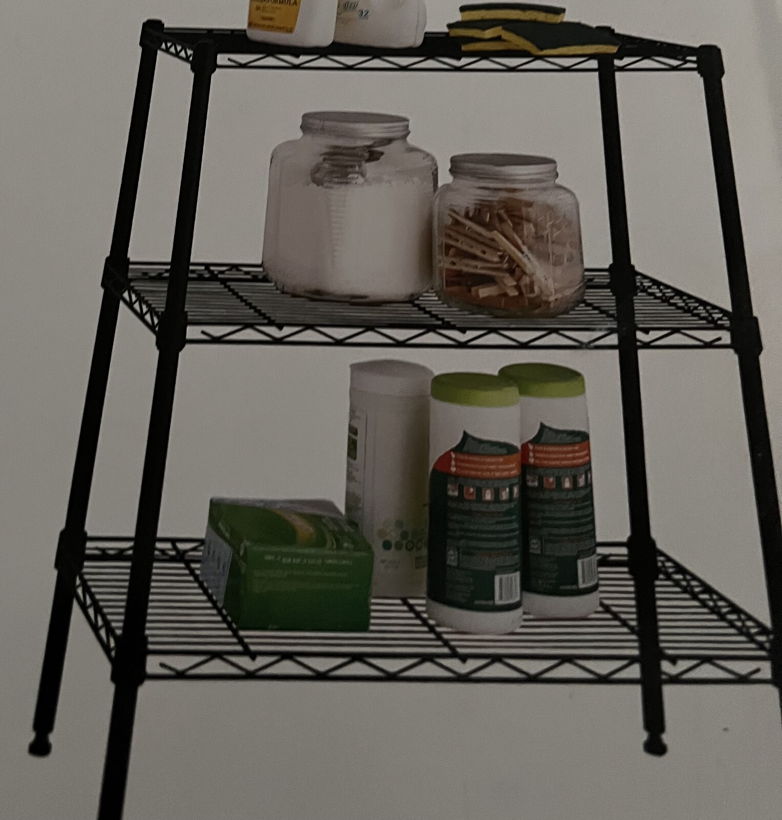 HDX 3-Tier Steel Wire Shelving Unit in Black (24"W x 30"H x 14"D) NOT ...