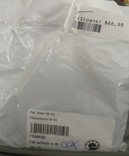 Geniuine Can-Am 715900382 Brake Pads, REAR RIGHT, Defender Traxter HD8 ...