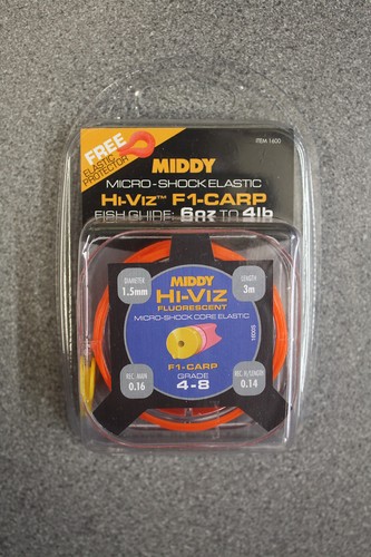 MIDDY HI-VIZ MICRO-SHOCK CORE HOLLOW FISHING POLE ELASTIC 3M VARIOUS ...