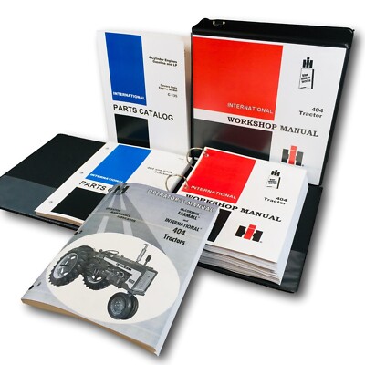 Farmall International 404 Tractor Service Parts Operators Manual Set ...