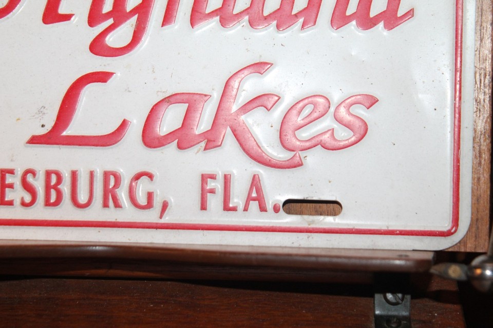 1980 Florida License Plate Highland Lakes Leesburg, FLA Embossed (A) | eBay