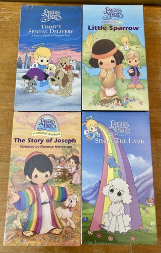 Lot Of 4 Precious Moments VHS Tapes Timmy Joseph Simon Lamb Sparrow NEW ...