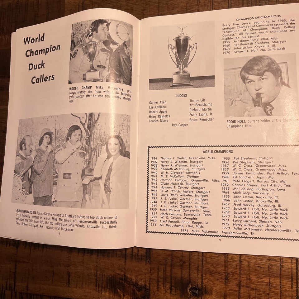 1975 Stuttgart, Arkansas World's Championship Duck Calling Contest ...