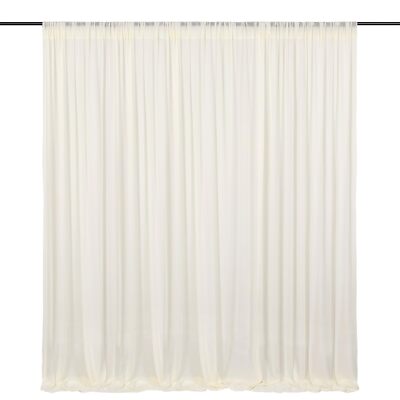 Ivory Chiffon Backdrop Wedding Decoration Party Stage Decorative ...
