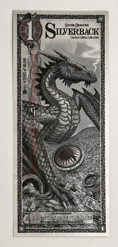 SILVER 2024 Silverback Dragon Red, Limited Edition Note, FREE SHIPPING ...