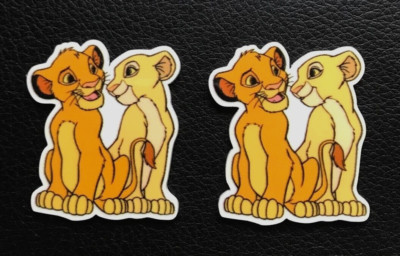 LION KING SIMBA & NALA FLATBACKS x 2 LASER CUT 40mm x 35mm Crafts ...