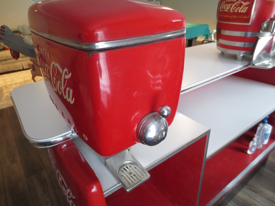 Restored/Modified Coca Cola Bar w/ Original Soda Barrel & Boat Motor | eBay