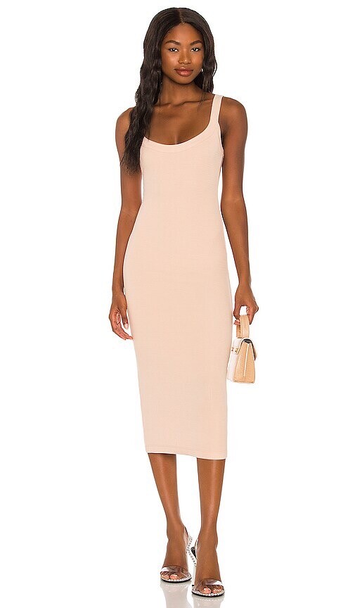 ALIX NYC Sloan Dress Bellini Light Pink Rib Knit Tank M NWT $175 | eBay