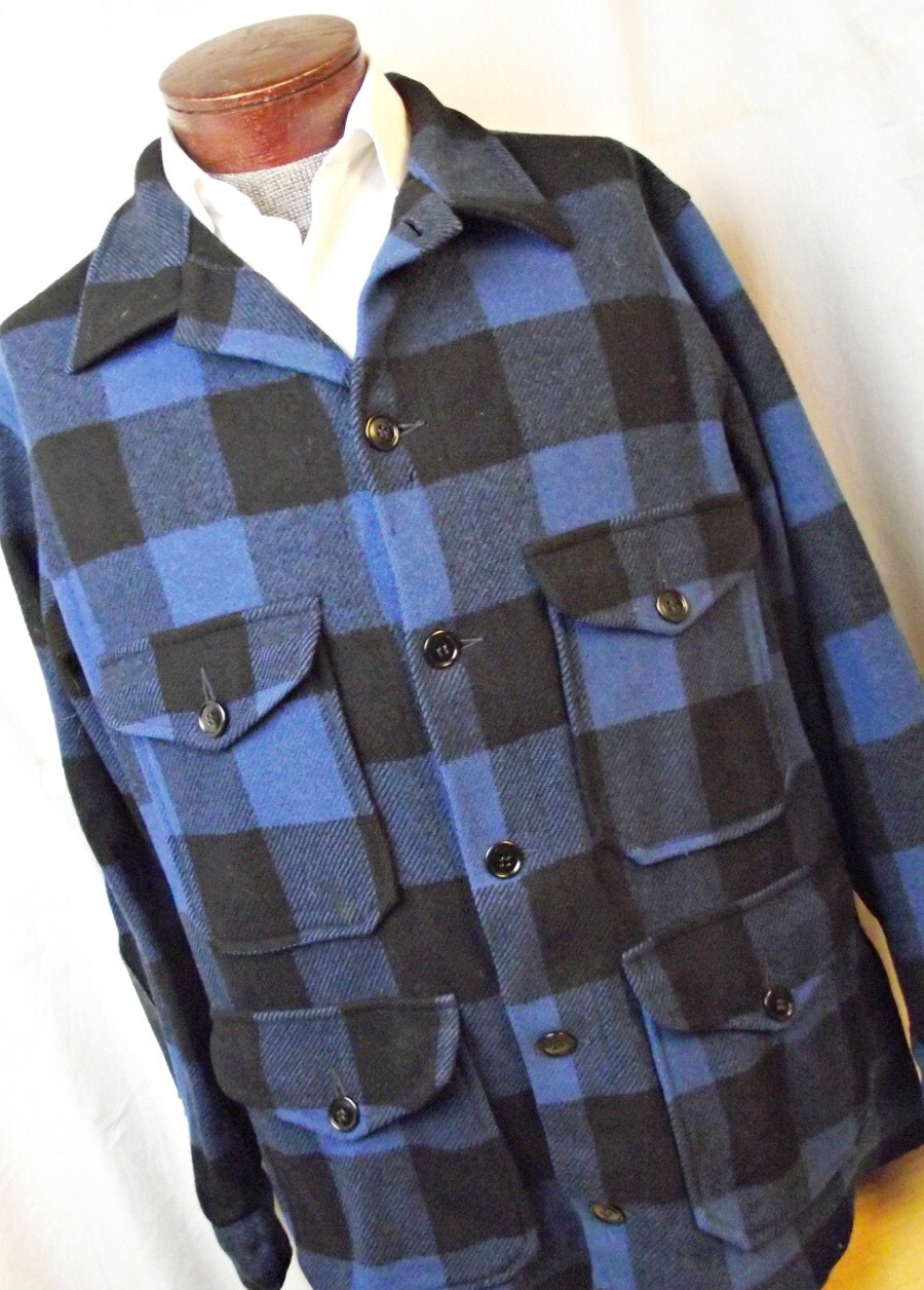 Vtg Pendleton USA Mens Guide Mackinaw Game Wool Jacke… - Gem