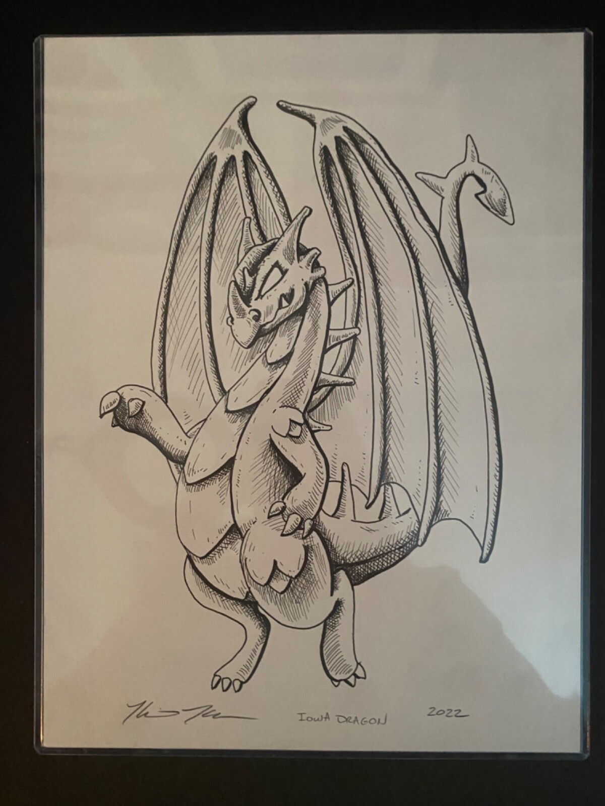 2022 Metazoo Original Art Iowa Dragon - Kris Kampmann with COA | eBay