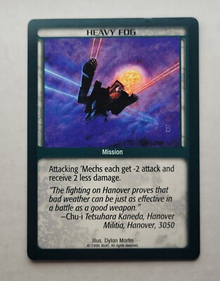 BattleTech CCG: HEAVY FOG | Uncommon | SAVE UP TO 25% | Unltd. | eBay