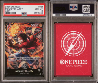 MONKEY.D.LUFFY 3D2Y STARTER DECK ST14-001 LEADER ENGLISH PSA 10 | eBay