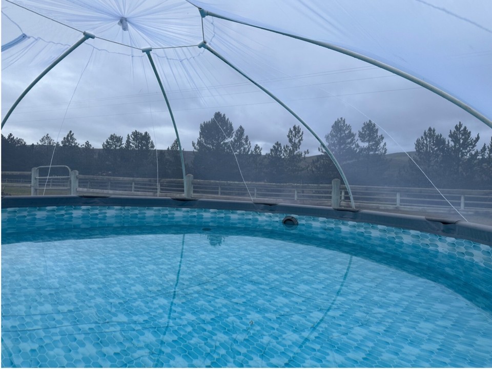 FLEXNET DOME Pool Net Covered Dome for 20’ to 21’ Diameter Above Ground ...