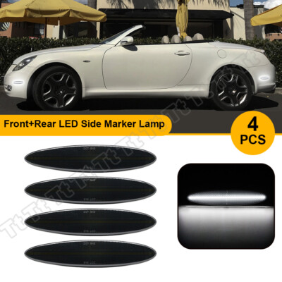 4PCS/set For 2002-2010 Lexus SC430 Smoked Front Rear LED Side Marker ...
