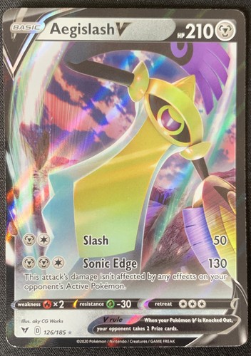 Aegislash V 126/185 Vivid Voltage Ultra Rare Holo Pokemon TCG Card NM ...