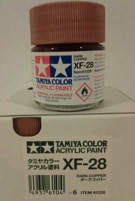 Tamiya acrylic paint XF-28 Dark copper 23ml. | eBay