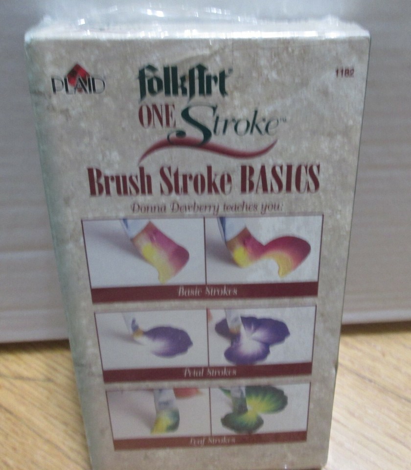 Donna Dewberry Folk Art One Stroke Brush Stroke Basics Petals Leaf VHS Tape NIP | eBay