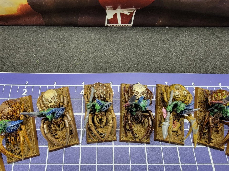 Warhammer Fantasy Forrest Goblin Spider Riders Pro Painted x10 - Orcs ...