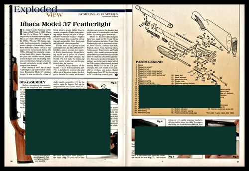 2001 ITHACA 37 Featherlight Rifle Exploded View Parts List Disassembly ...