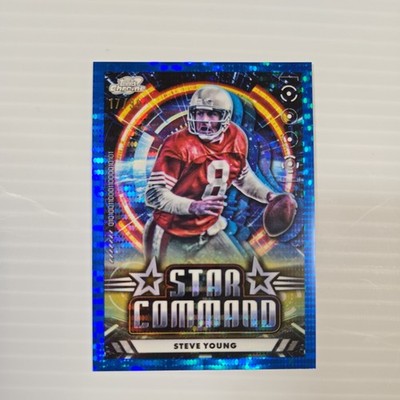 2024 Topps Chrome Cosmic Football SC23 Steve Young Star Command Blue ...