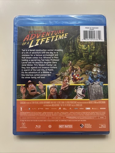 Tad, the Lost Explorer (Blu-ray/DVD, 2014, 2-Disc Set, 3D) BRAND NEW ...
