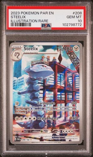 Steelix 208/182 Sv04: Paradox Rift Illustration Rare Holo PSA 10 | eBay