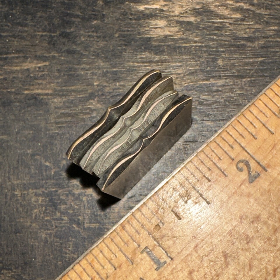 Printing Blocks “ 4 Ornamental Borders “ Thin Lead Blocks. Birds? | eBay