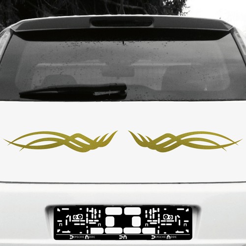 Tribal Aufkleber Tattoo 95cm gold Arschgeweih Auto Heck Motorrad Deko ...